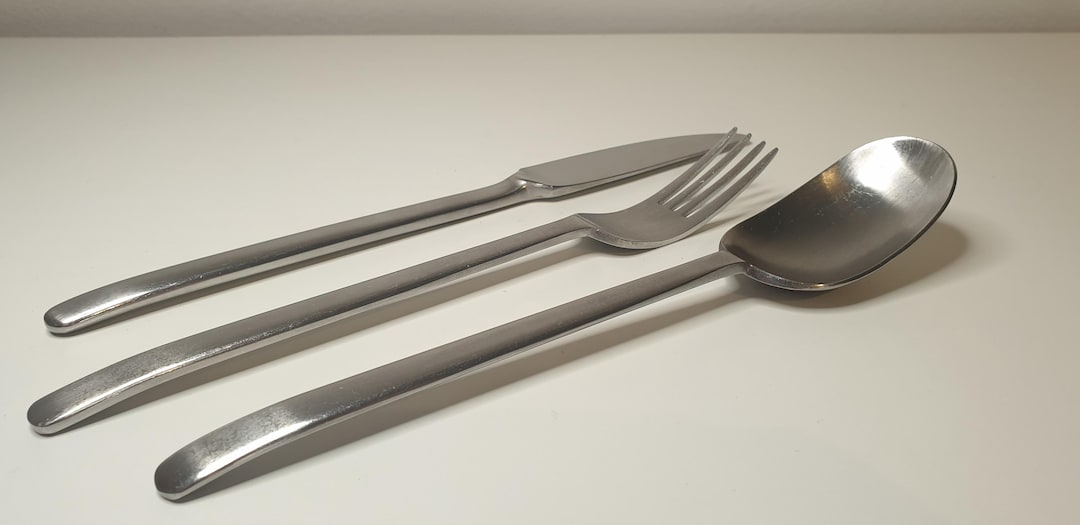 Vintage Ikea Data Flatware Stainless Steel, Iconic 1990s Cutlery ...