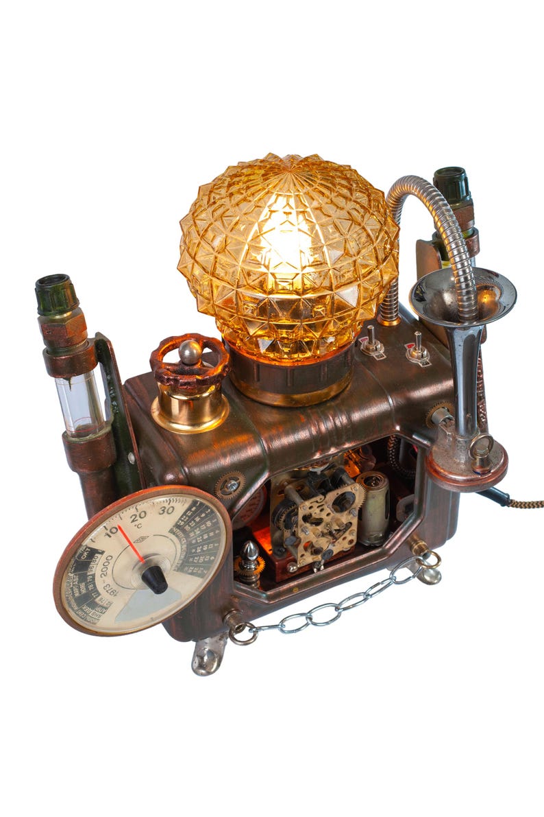 The Lamp is Made in a Steampunk Style, It is Multifunctional and Has a ...