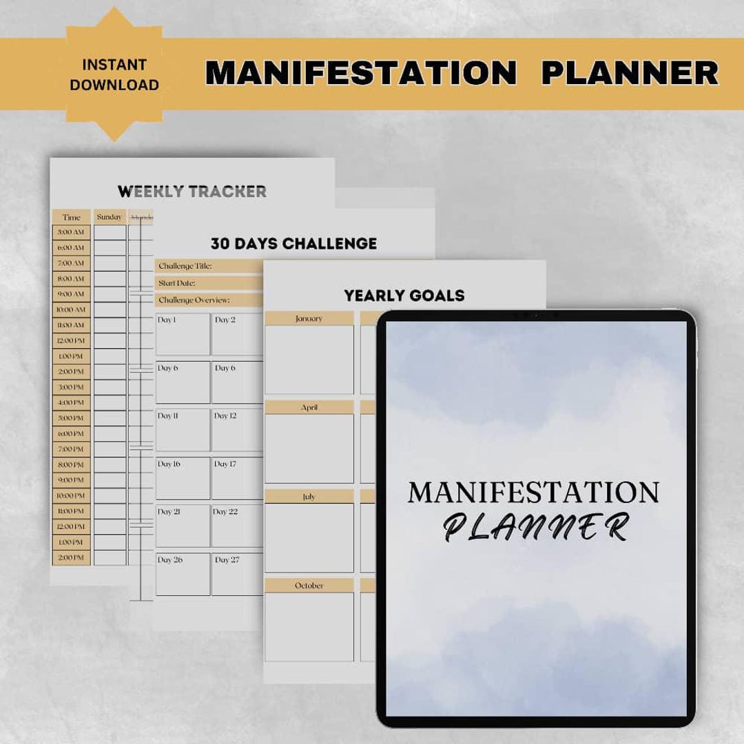 Manifesting Planner Affirmation Planner Digital Planner Affirmation ...