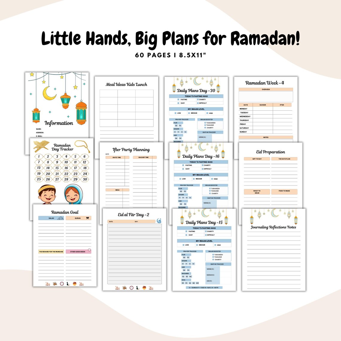 Kids Ramadan Planner | Fun and Interactive Islamic Activities for Kids ...