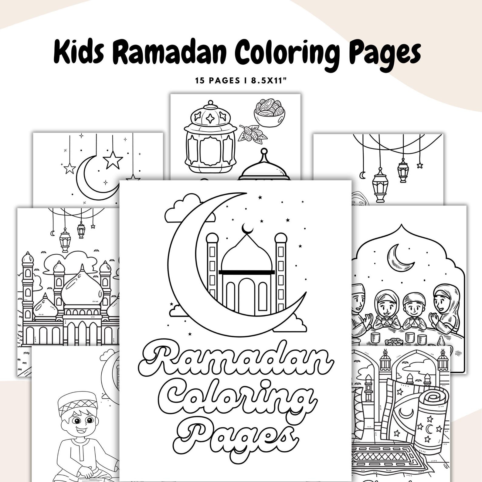 Ramadan Kids Coloring Pages , Muslim Kids Coloring , Muslim Kids Crafts ...