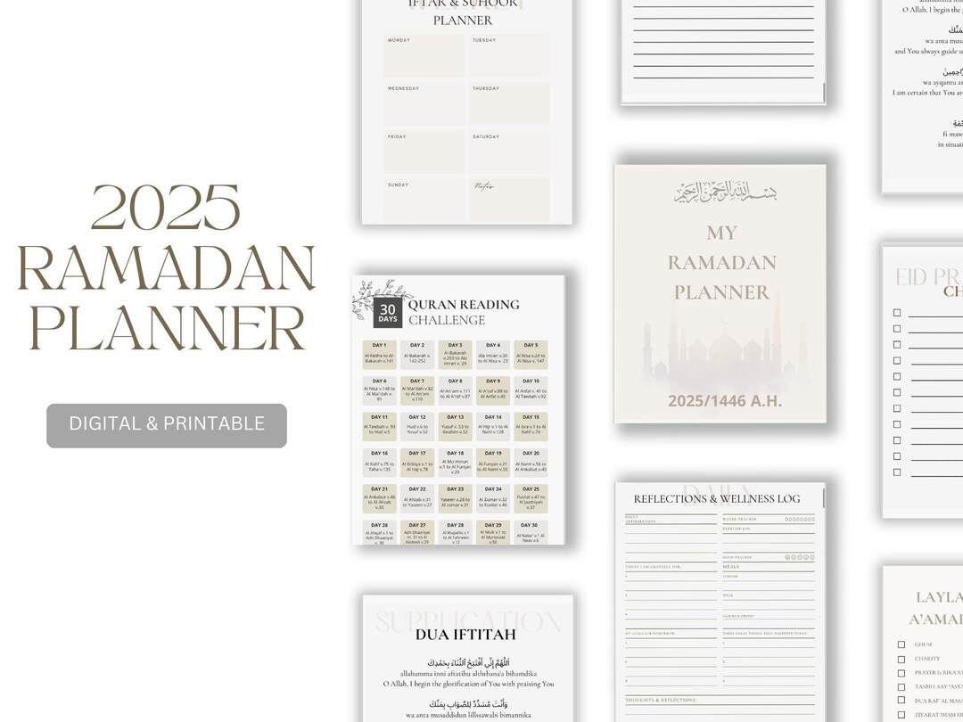 Ramadan Planner, Ramadan Daily Planner for Shia Muslims, Quran Reading ...