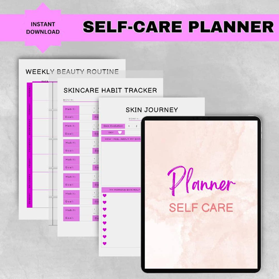 Self Care Planner Self Care Templates Self Care Bundle Happy Planner ...