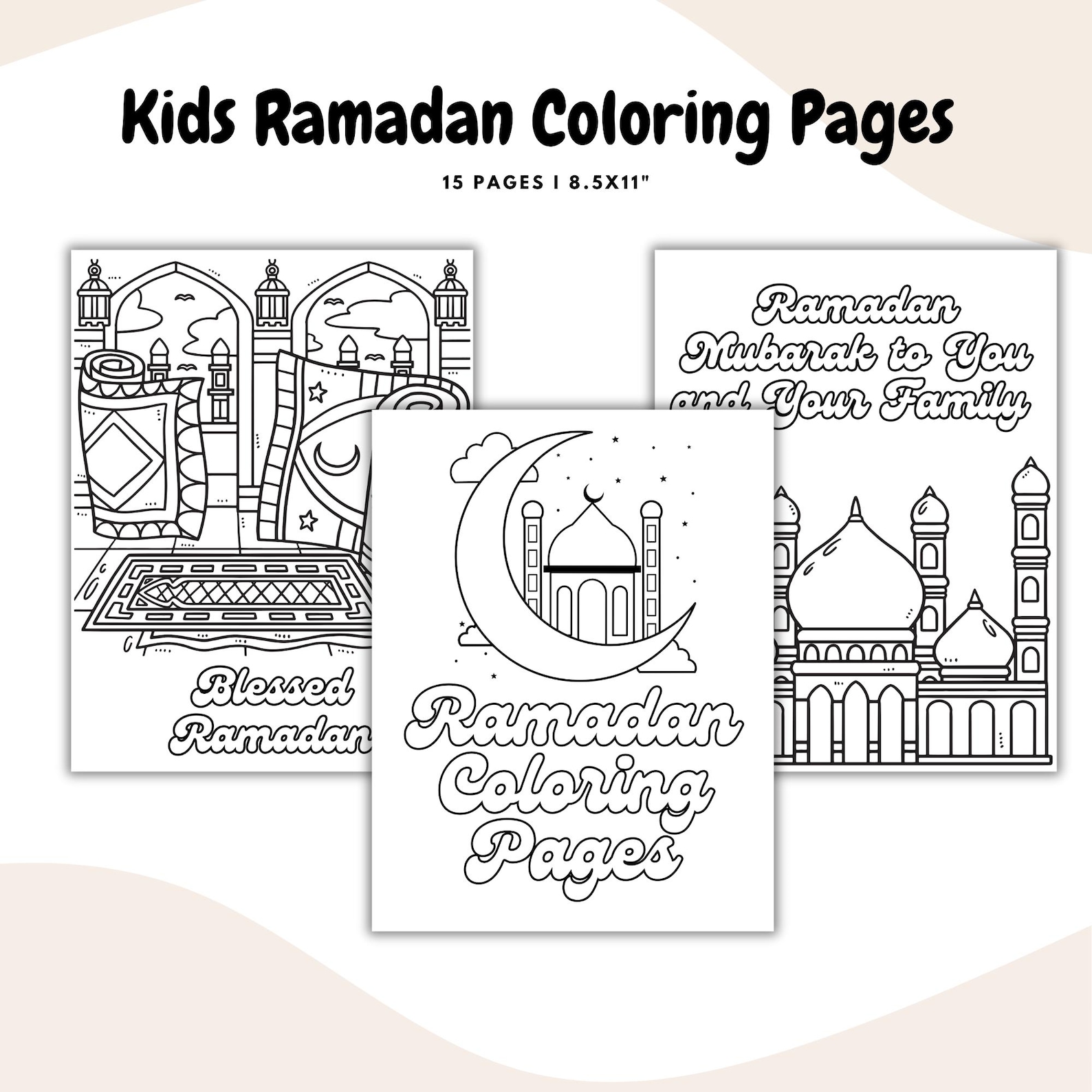 Ramadan Kids Coloring Pages , Muslim Kids Coloring , Muslim Kids Crafts ...