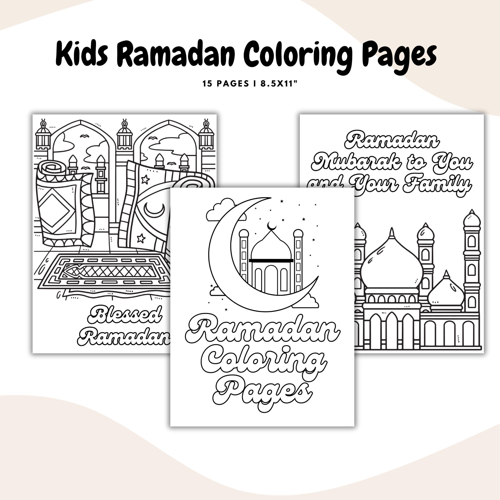Ramadan Kids Coloring Pages , Muslim Kids Coloring , Muslim Kids Crafts ...