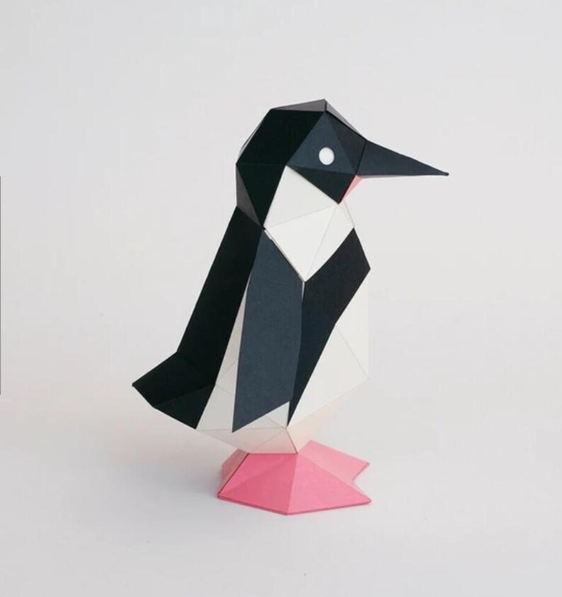 KAKUKAKU TINY Penguin Paper Craft Kit: DIY Origami Animal Decor - Made ...