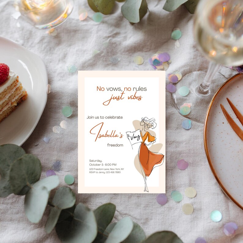 Editable Divorce Party Invitation: Cowgirl Breakup, Let Freedom Ring ...