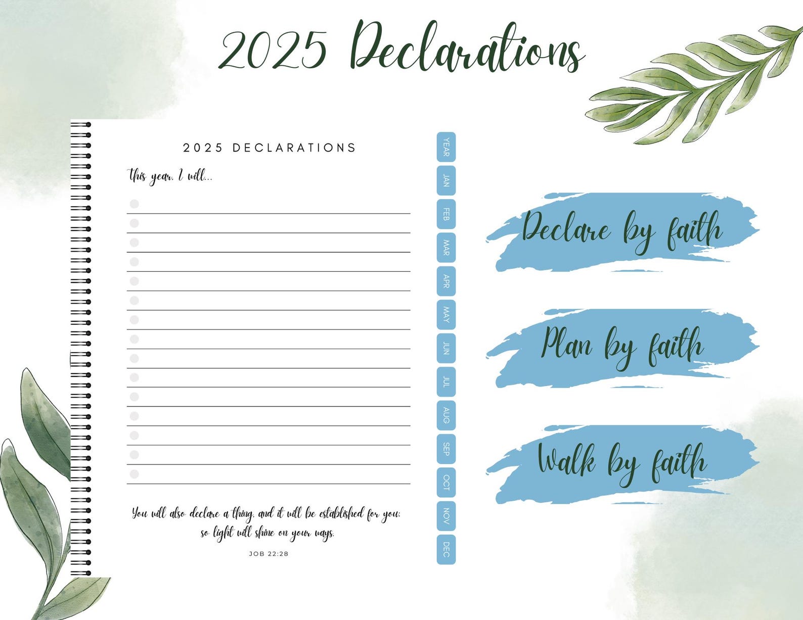 2025 Digital Faith Planner | 2025 Digital Planner | Hyperlinked | Dated ...