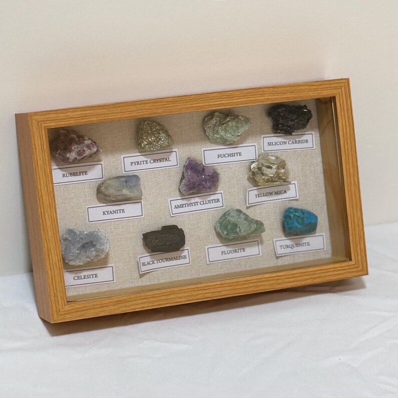 Natural Crystal Collection Wall Art Frame: Earth Energy Treasures - Etsy