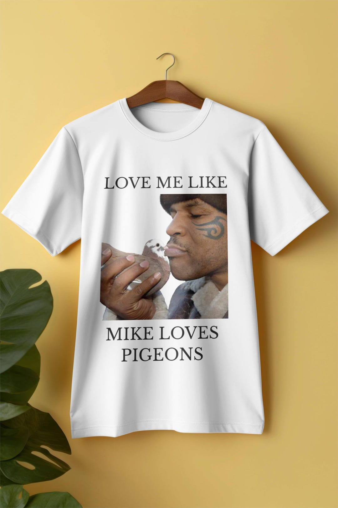 Funny Mike Tyson Kissing Pigeon Tee, Unisex Cotton Shirt for Mike Tyson ...