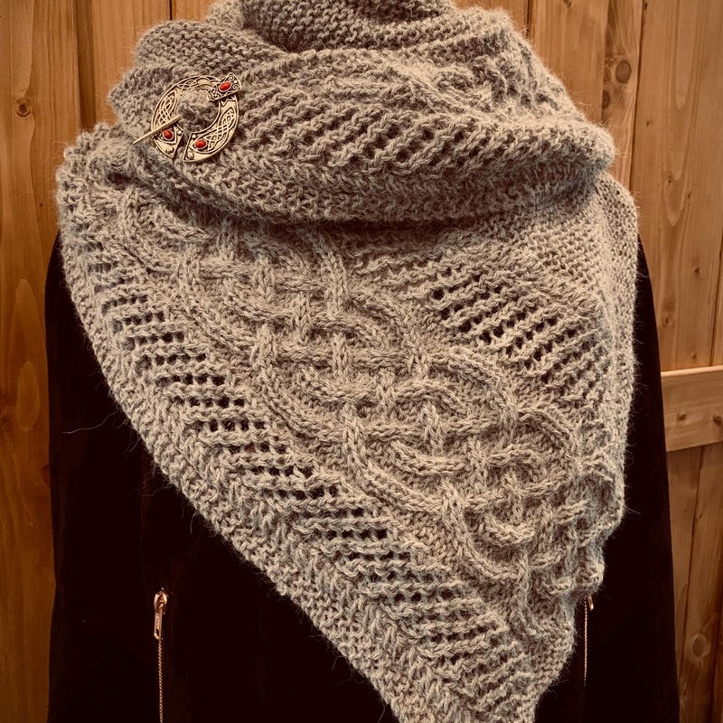 Knit Celtic Pattern Shawl - Etsy