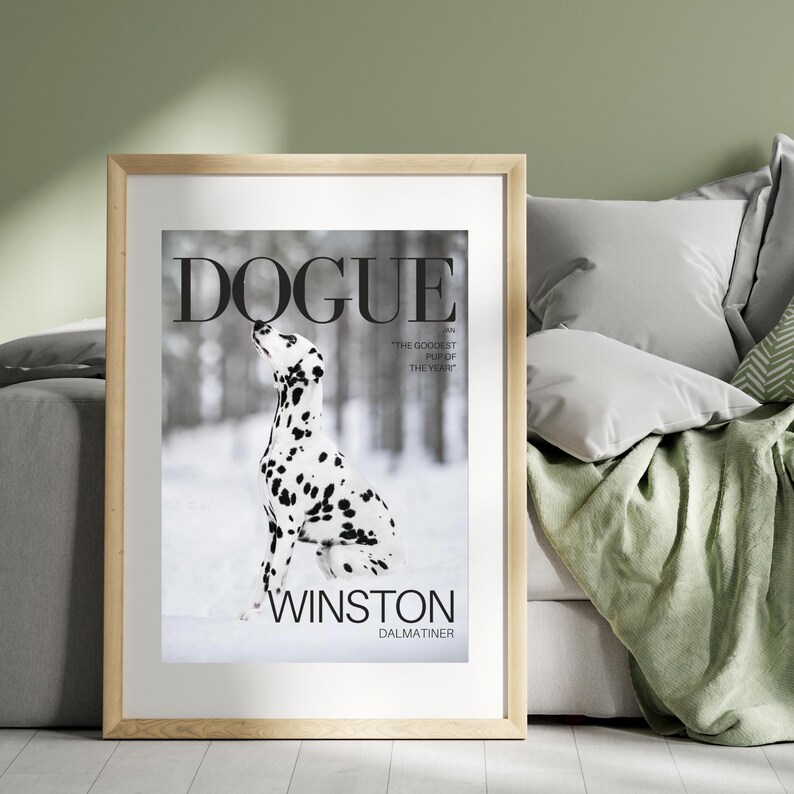 Personalized Dog Magazine Cover – Custom 'dogue' Design | Funny Dog Mom ...