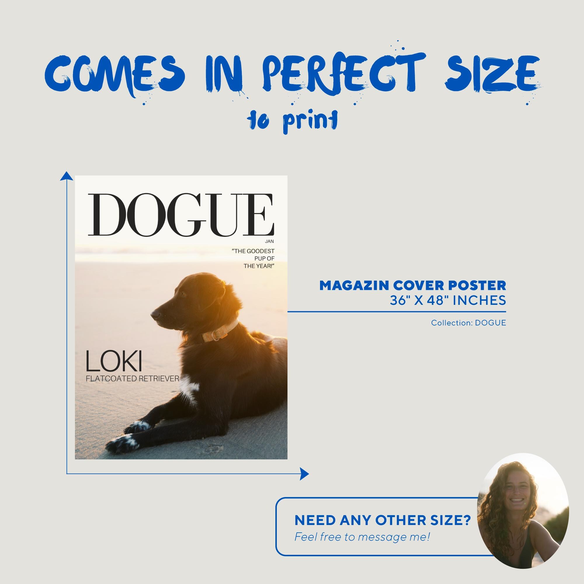 Personalized Dog Magazine Cover – Custom 'dogue' Design | Funny Dog Mom ...