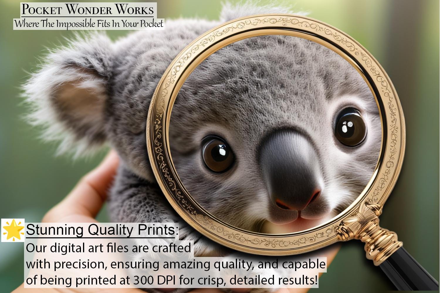 Baby Koala in the Palm of Your Hand, Digital Print Bonus Video, Mini ...
