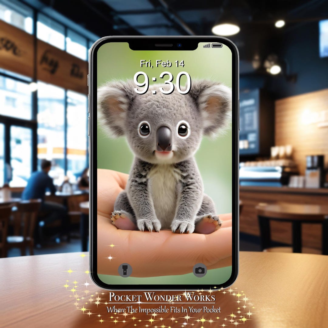 IPhone Baby Koala Wallpaper in the Palm of Your Hand, Bonus Video, Mini ...