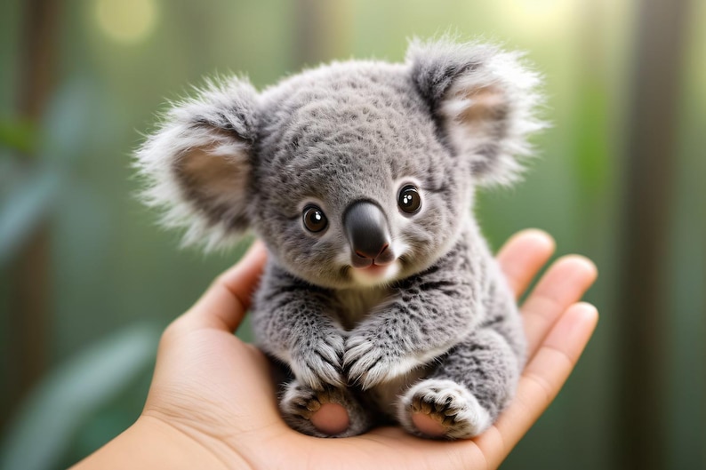 Baby Koala in the Palm of Your Hand, Digital Print Bonus Video, Mini ...