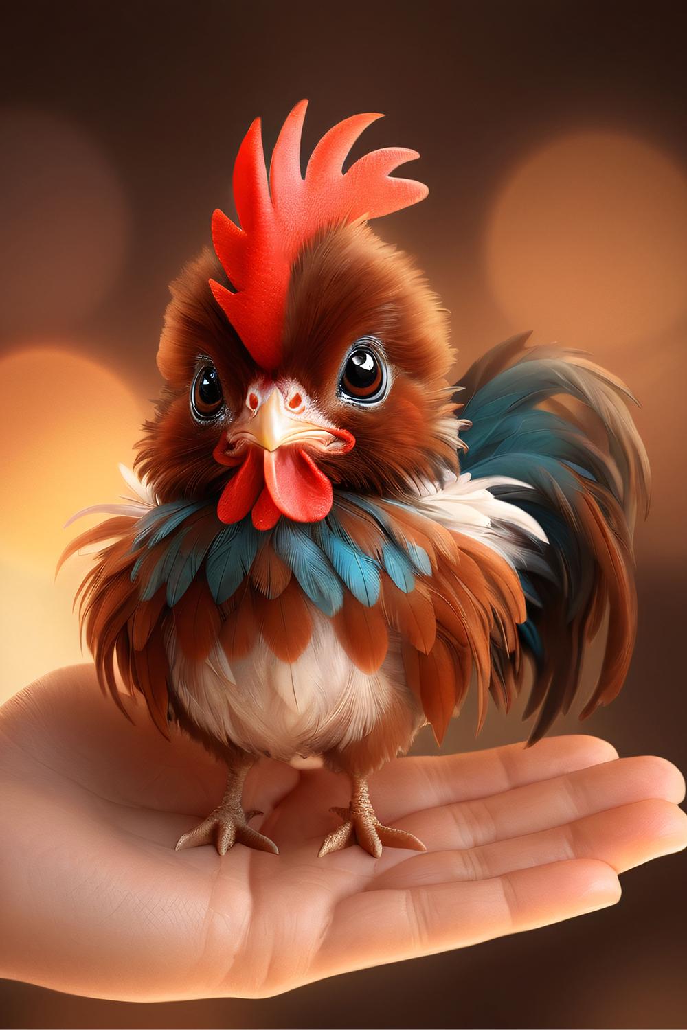 Cute Baby Rooster Printable Art Fluffy Chicken Nursery Decor Farmhouse ...