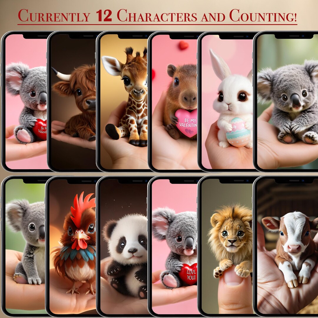 Phone Wallpaper Collection of Baby Animals in Your Hand, Bonus Videos ...