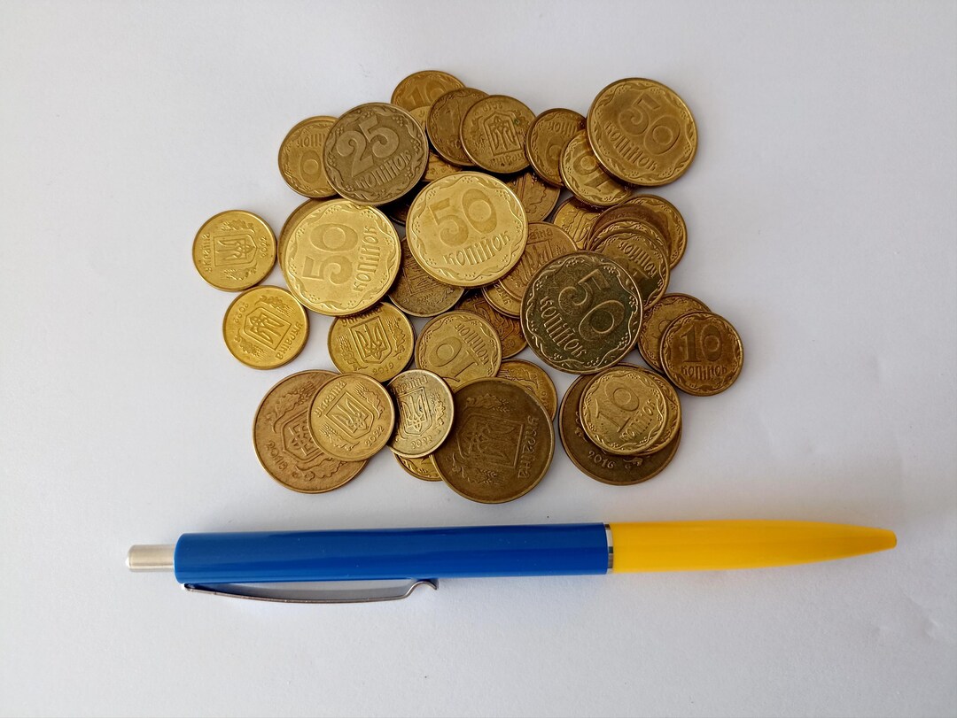 Coins, Set of 50 Ukrainian Random Coins, Coins of Ukraine, Ukrainian ...