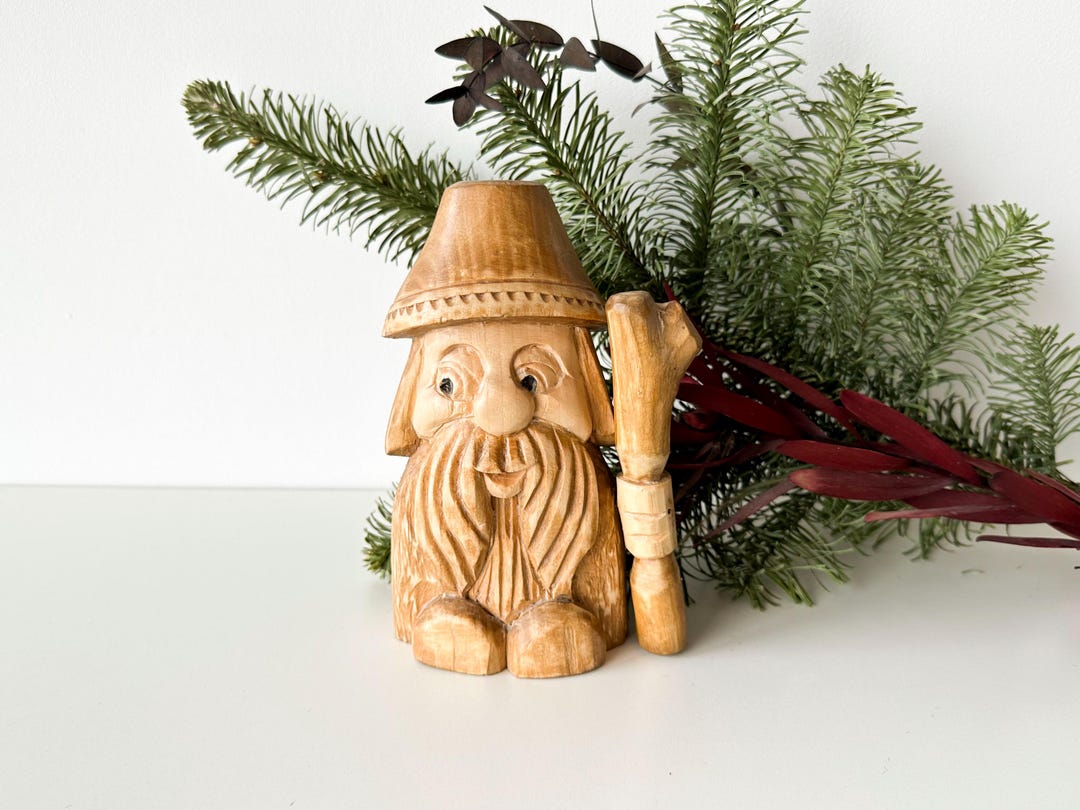 Hand Carved Forest Man, Spirit of the Woods, Vintage Hand Made Woodsman ...