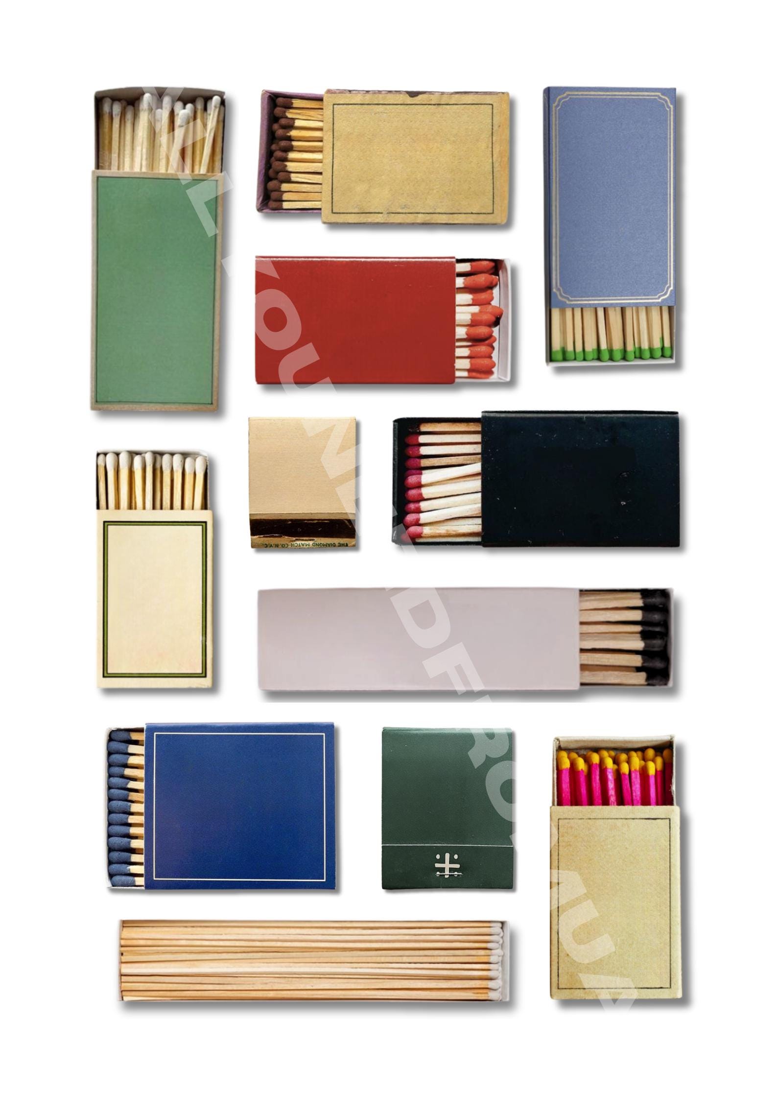 Matchbook Poster Template, Blank Matchbook, Valentine’s Day Postcard ...