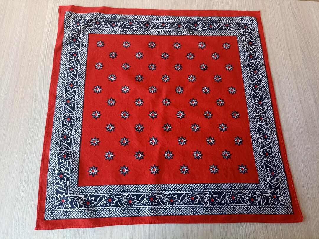 Vintage Cotton Bandanas, Western Cowboy Style Baumwolle Scarves, Swiss ...