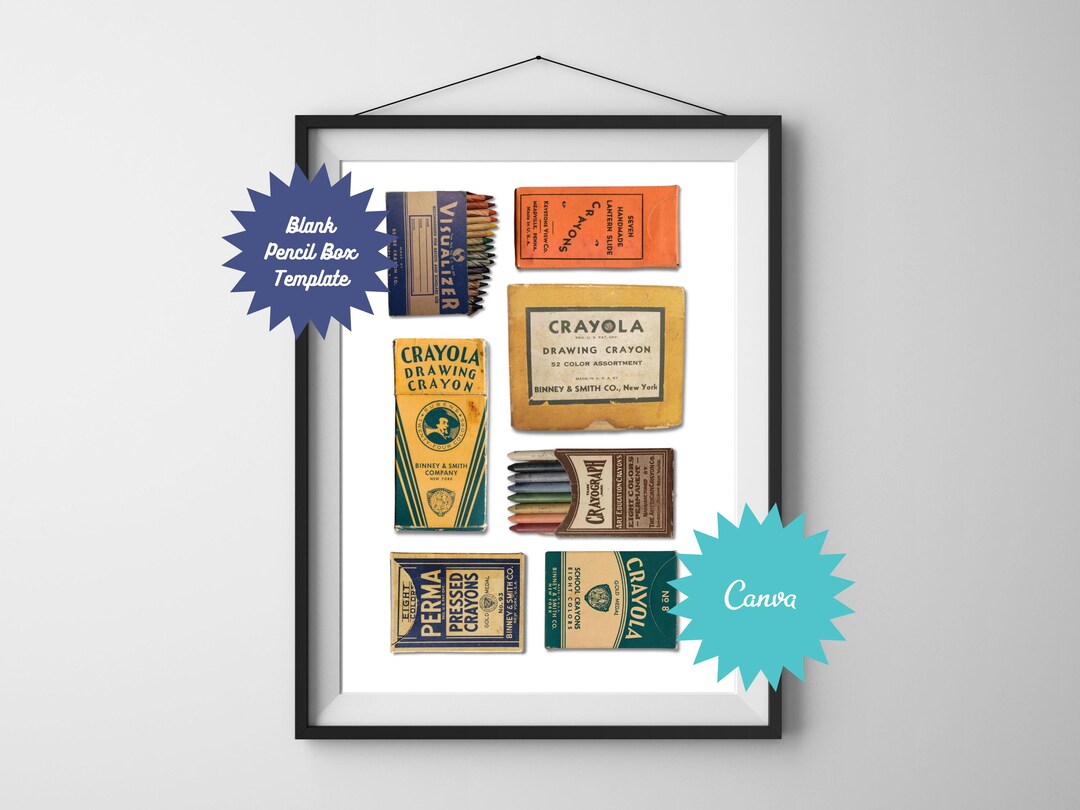 Pencil Box Poster Template, Blank Pencil Posters, Matchbook Poster ...