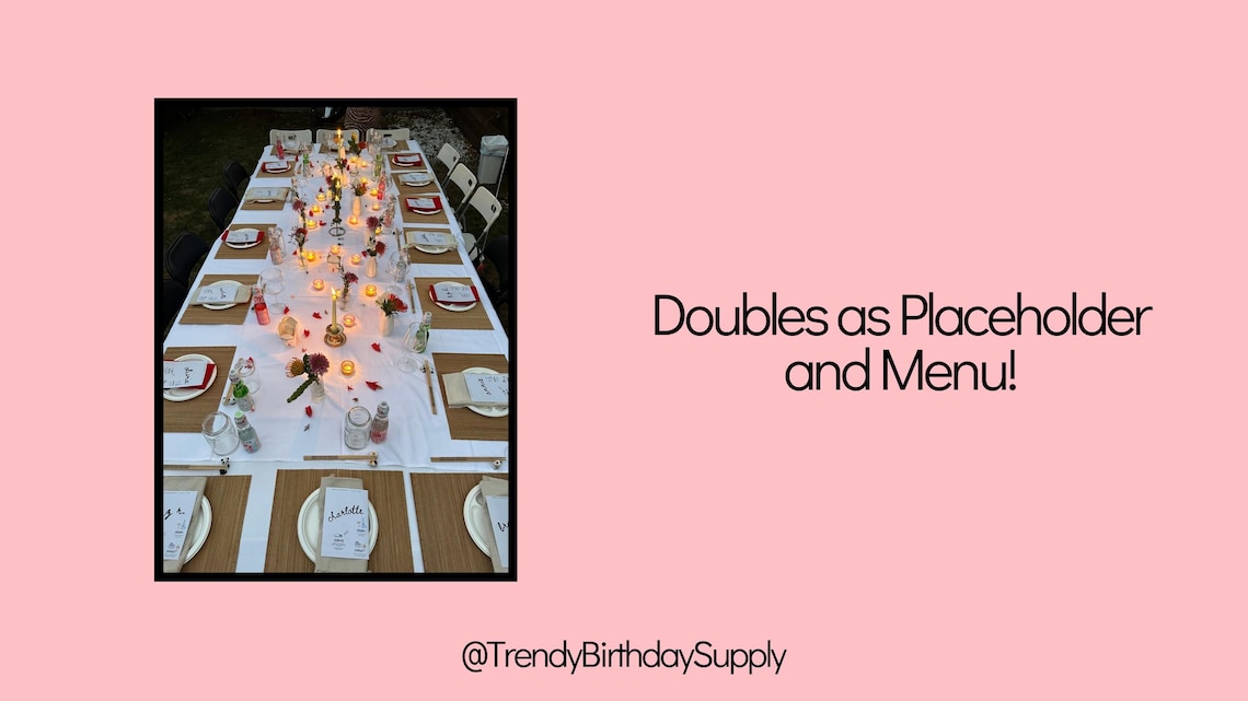 Editable Birthday Party Menus, Hibachi Party, Printable and Shareable ...