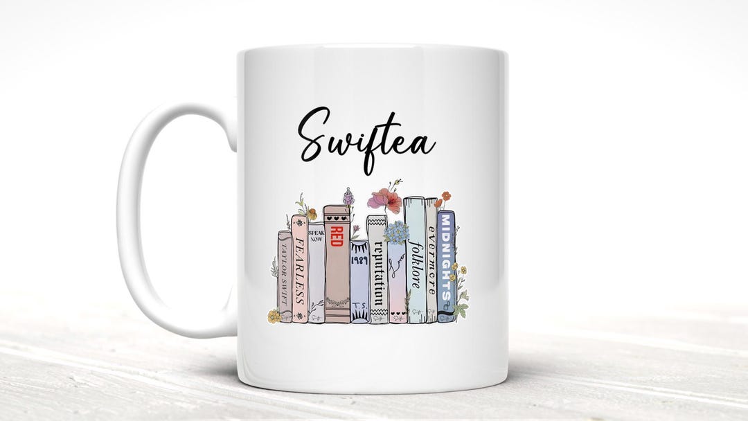 Swiftea Mug | Floral TS Music Album Mug | Taylor Album Inspired Mug ...