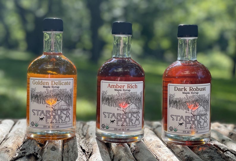 Amber Rich 100% Pure, Organic, Kosher Vermont Maple Syrup (375 Ml, 12.7 ...