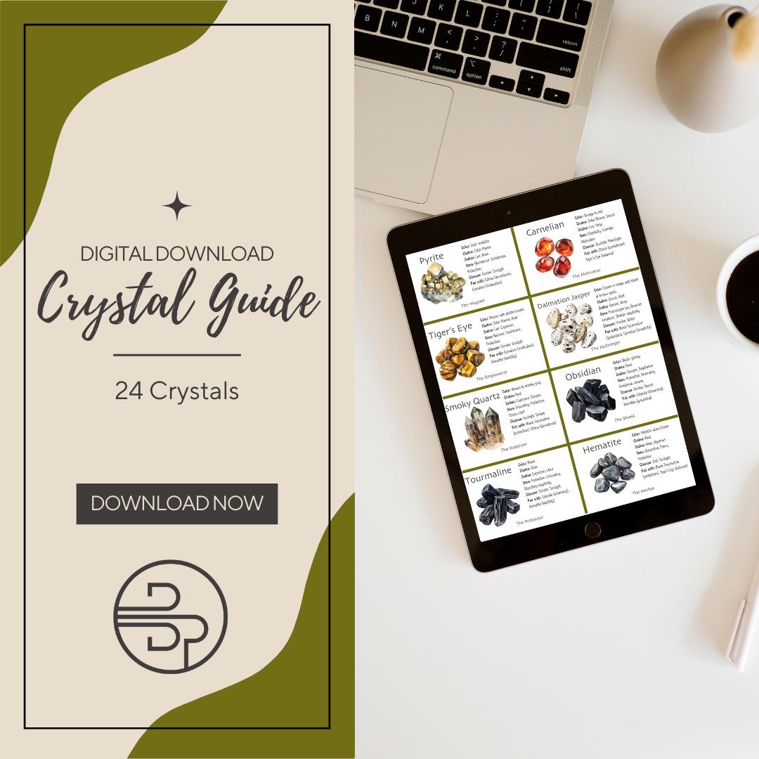 Crystal Cheat Sheet: Gemstone Guide, Watercolor Design (digital PDF) - Etsy