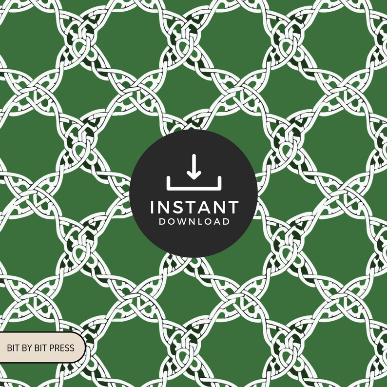 Celtic Chain Seamless Digital Pattern – Irish Knotwork Printable Design ...