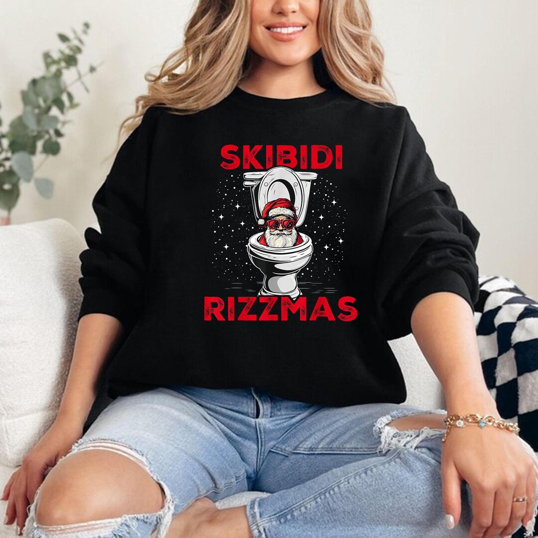 Skibidi Rizzmas Funny Santa Toilet White Elephant Christmas PNG - Etsy