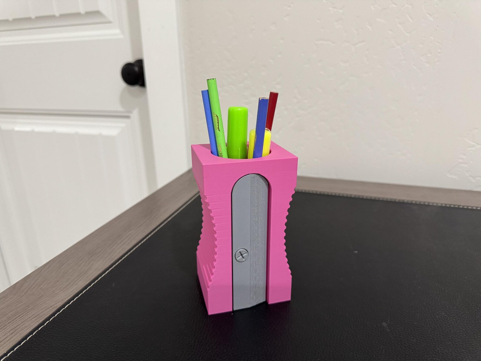 Large Pencil Sharpener Pencil Holder - Desk Organizer - Pen Holder - Etsy
