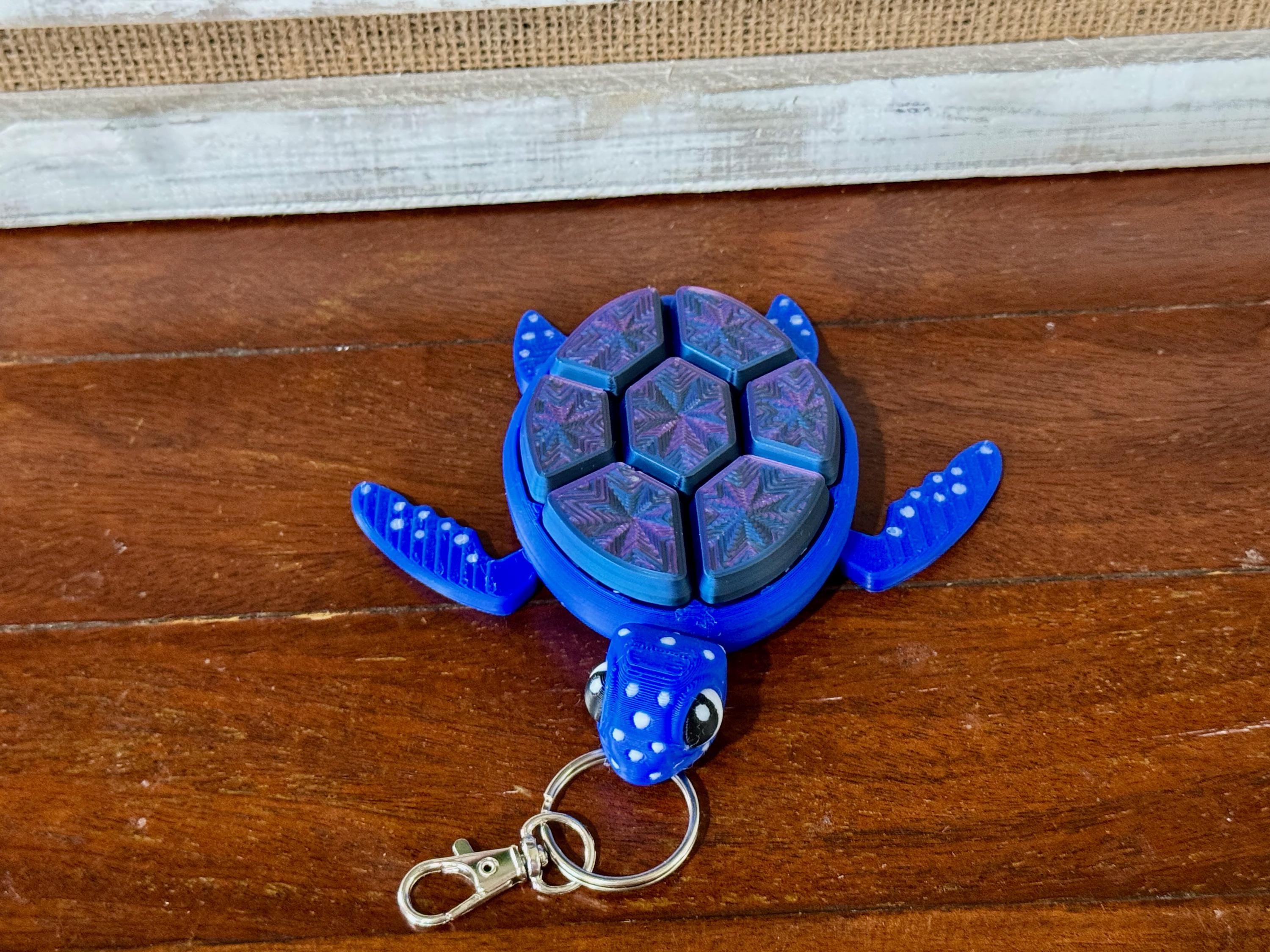 Sea Turtle Fidget Clicker - Tactile Clicking Toy - Turtle Keychain - Etsy