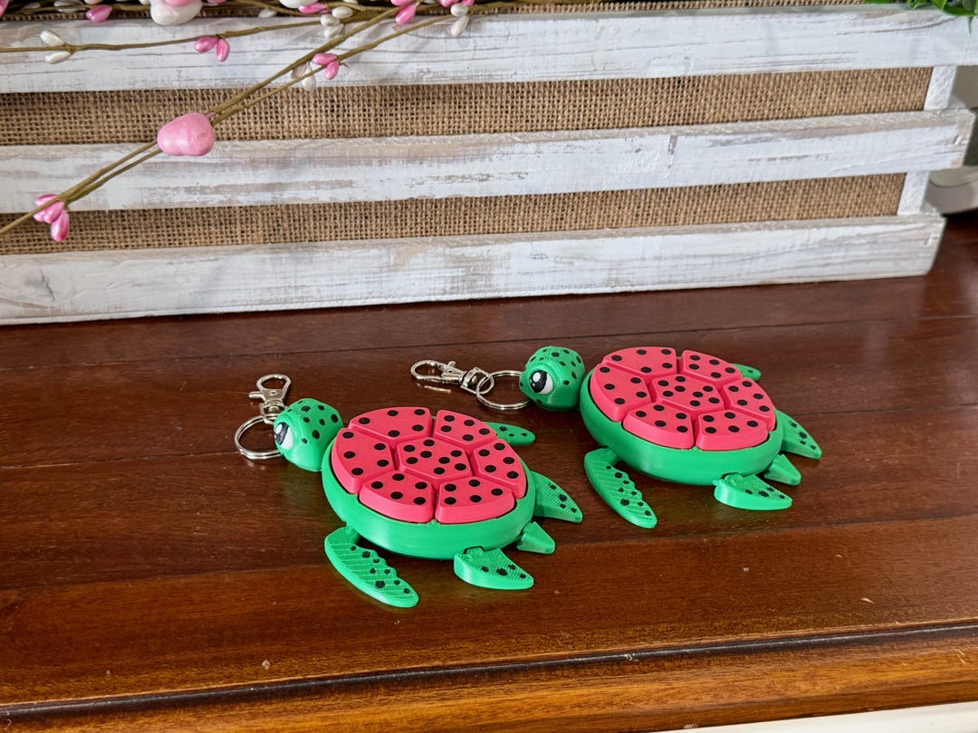 Fruit Turtle Fidget Clicker - Clicky Tactile Keychain - Etsy