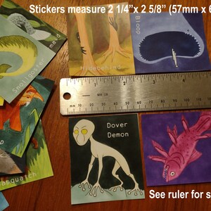 Creepy Cute Cryptids 12 Sticker Set. Weatherproof and Dishwasher Safe ...