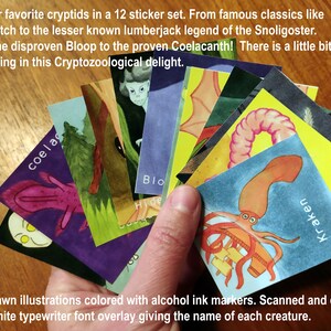 Creepy Cute Cryptids 12 Sticker Set. Weatherproof and Dishwasher Safe ...