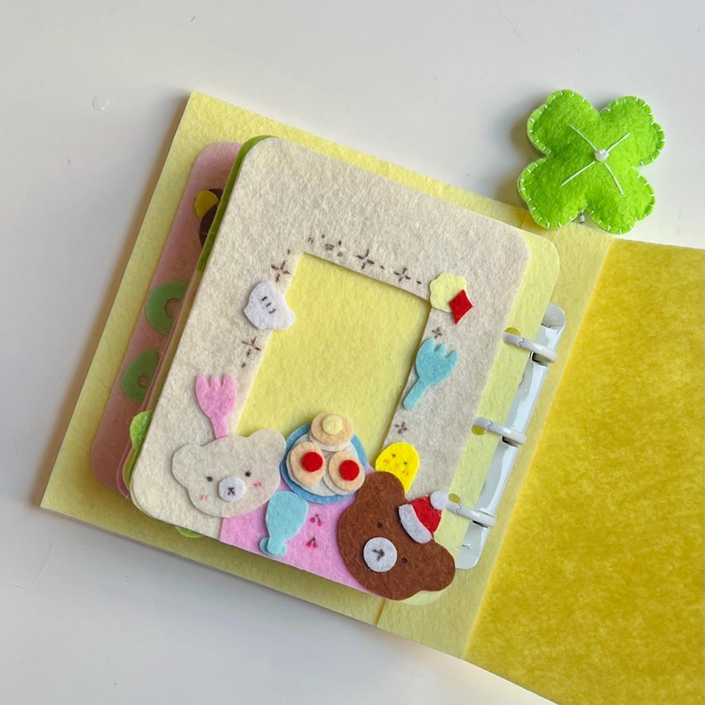 Kawaii Bear Felt Photo Album: Handmade Scrapbook Gift - Etsy