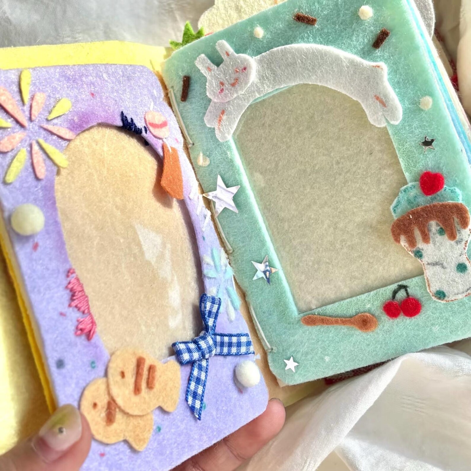Kawaii Felt Photo Album | Handmade Scrapbook With Cat & Sweets | Gift ...