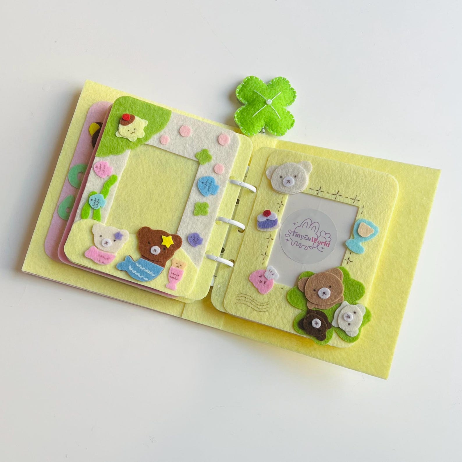 Kawaii Bear Felt Photo Album: Handmade Scrapbook Gift - Etsy