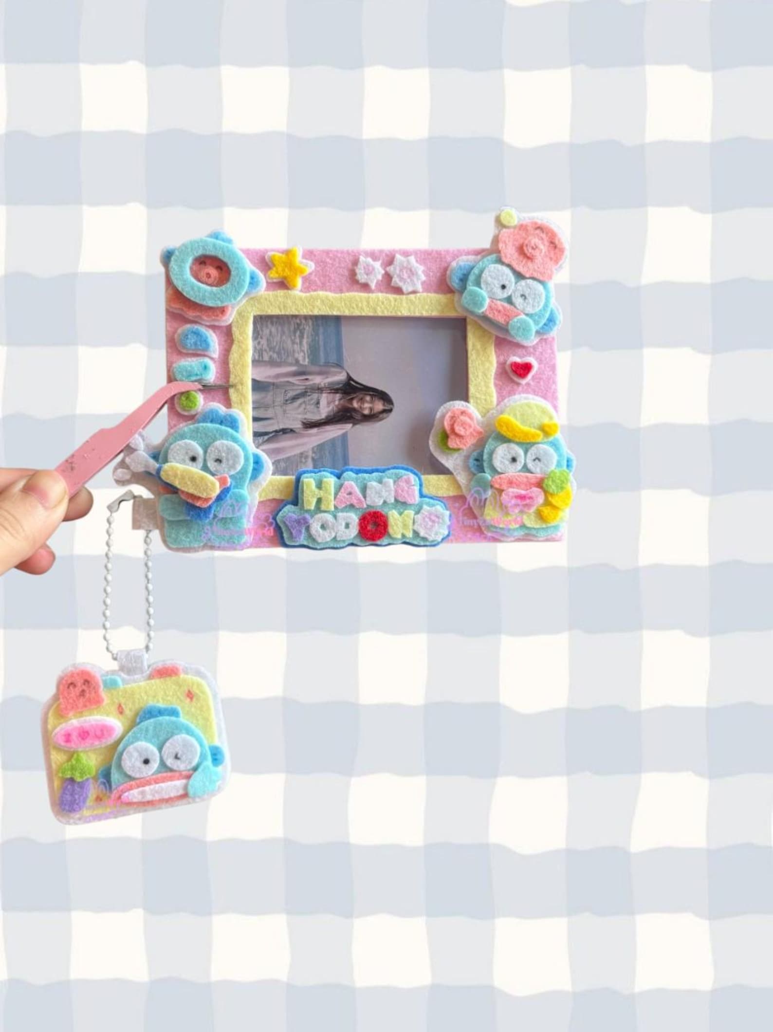 Handmade Felt Photo Frame: Kawaii Pastel Polaroid Holder With Charm - Etsy