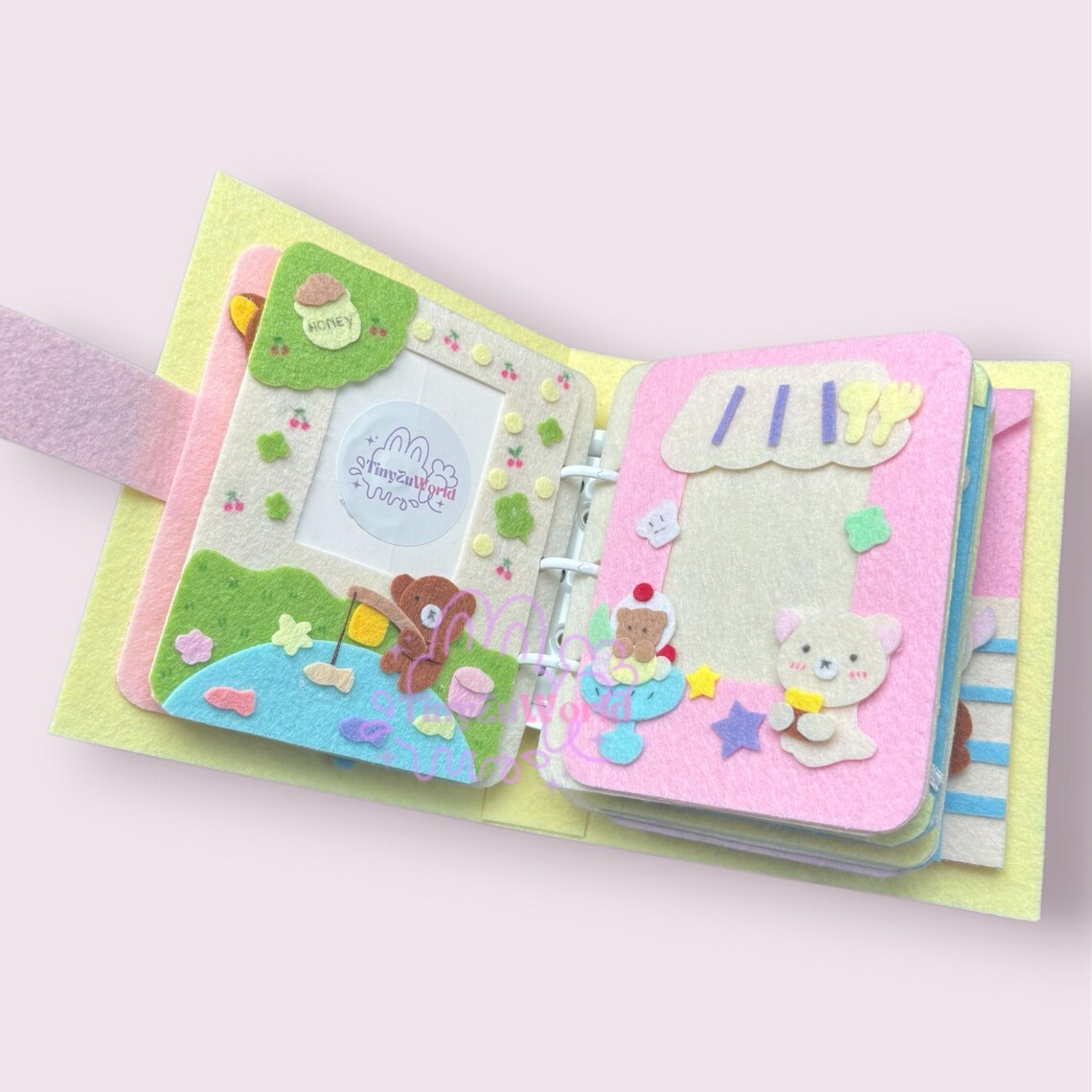 Kawaii Bear Felt Photo Album: Handmade Scrapbook Gift - Etsy