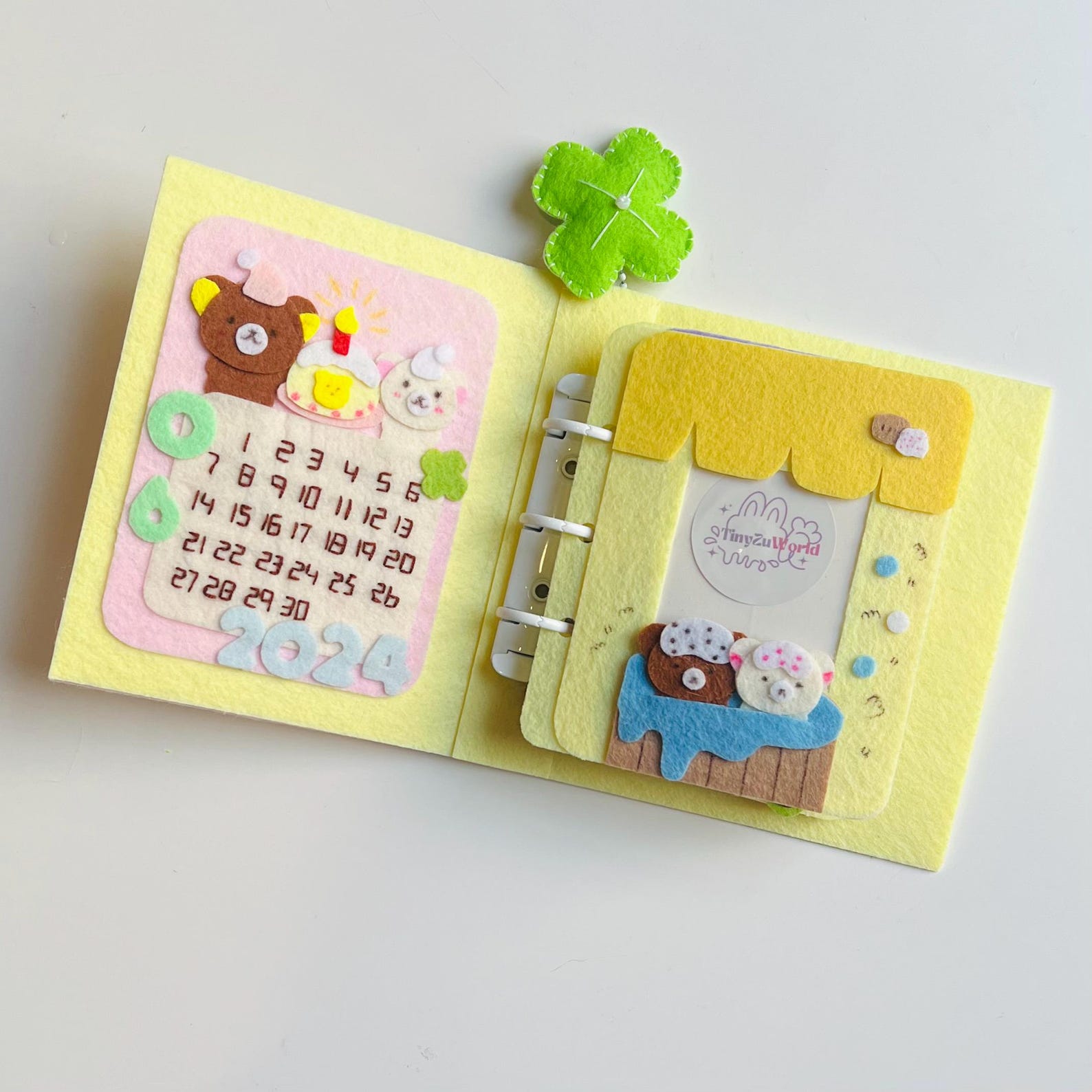 Kawaii Bear Felt Photo Album: Handmade Scrapbook Gift - Etsy