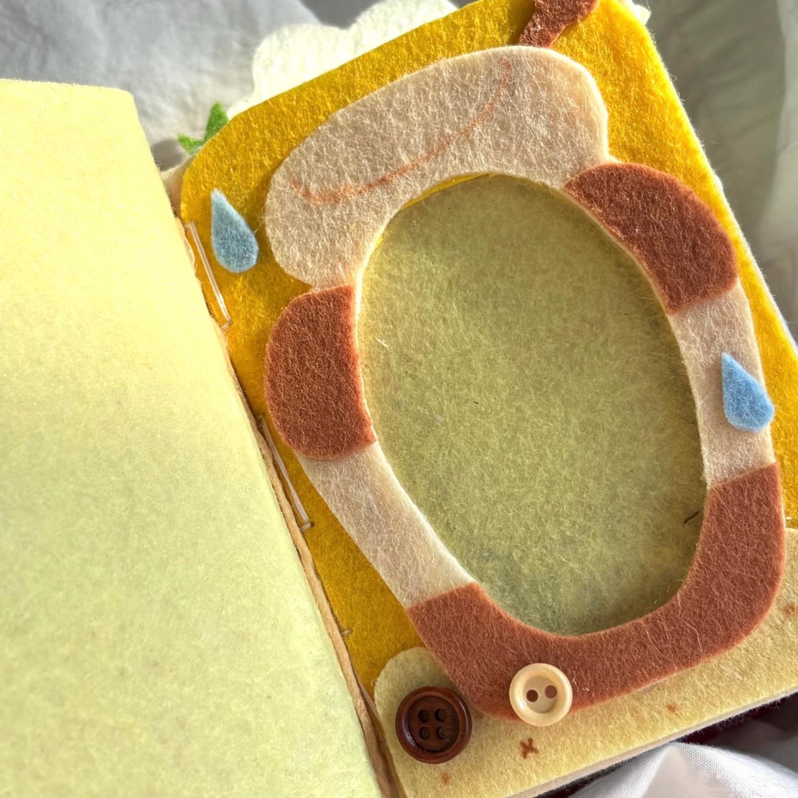 Kawaii Felt Photo Album | Handmade Scrapbook With Cat & Sweets | Gift ...