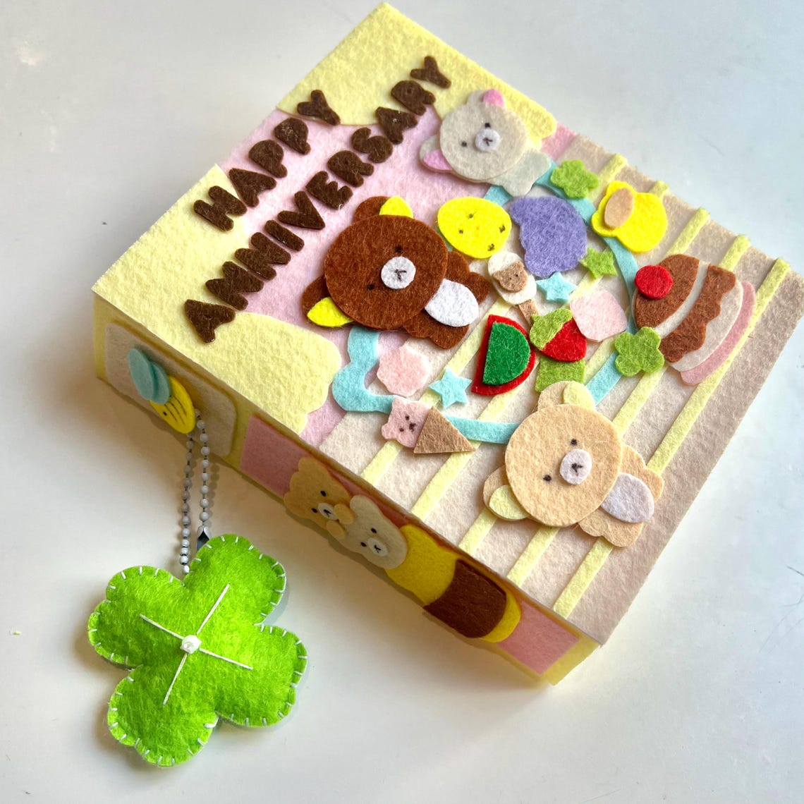 Kawaii Bear Felt Photo Album: Handmade Scrapbook Gift - Etsy