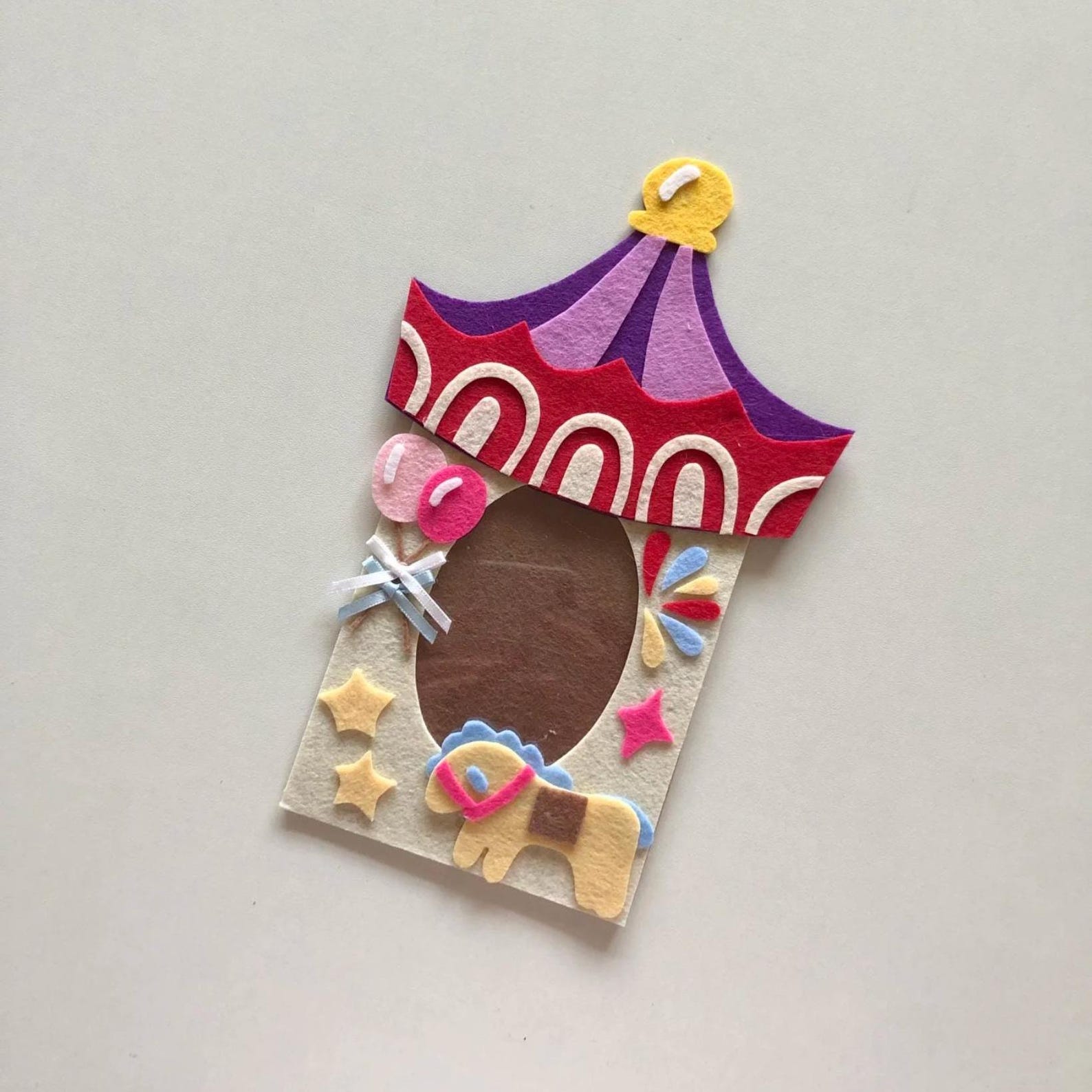 Carousel-themed Felt Cardholder – Handmade & Adorably Whimsical - Etsy