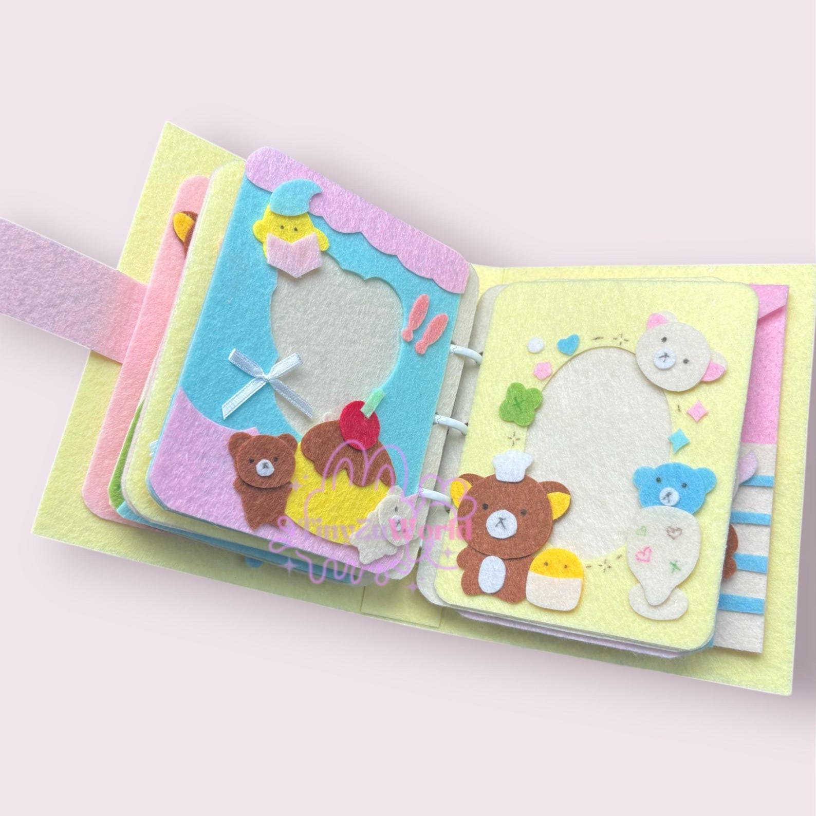 Kawaii Bear Felt Photo Album: Handmade Scrapbook Gift - Etsy