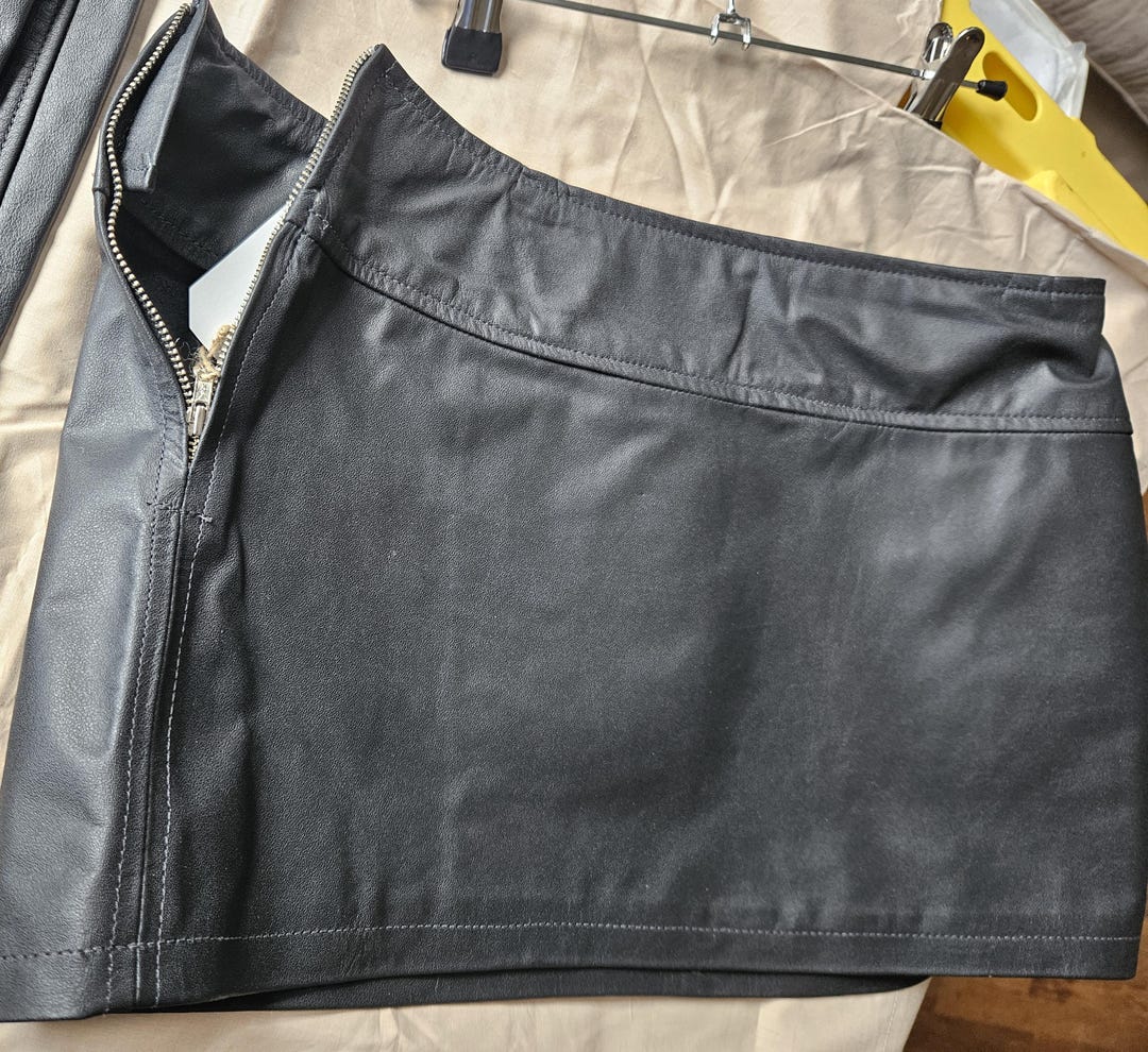 Super Short Leather Skirt - Etsy
