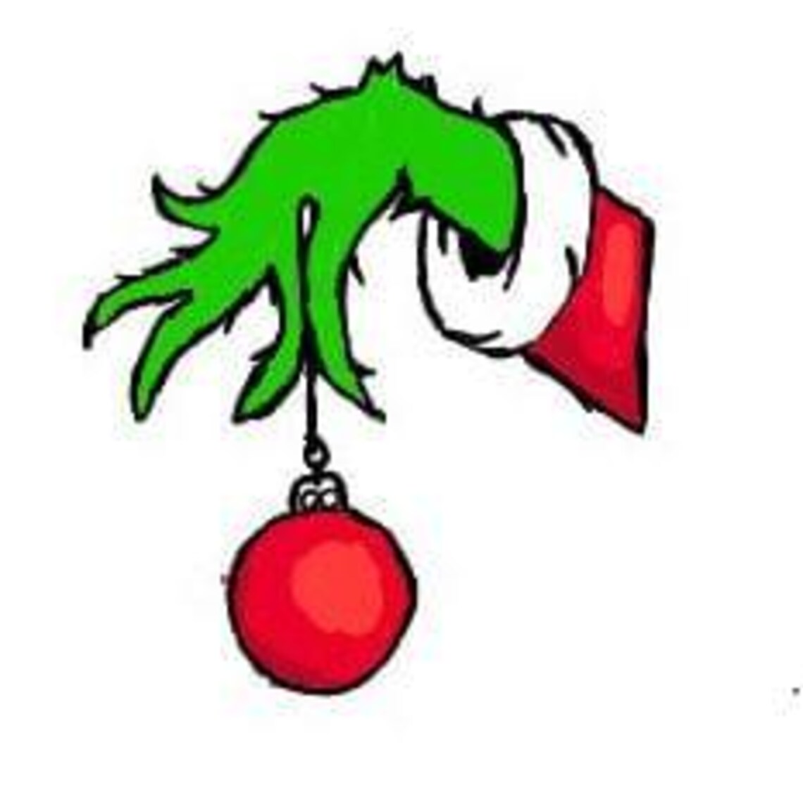 Grinch Bauble Hand Drawn Digitally - Etsy